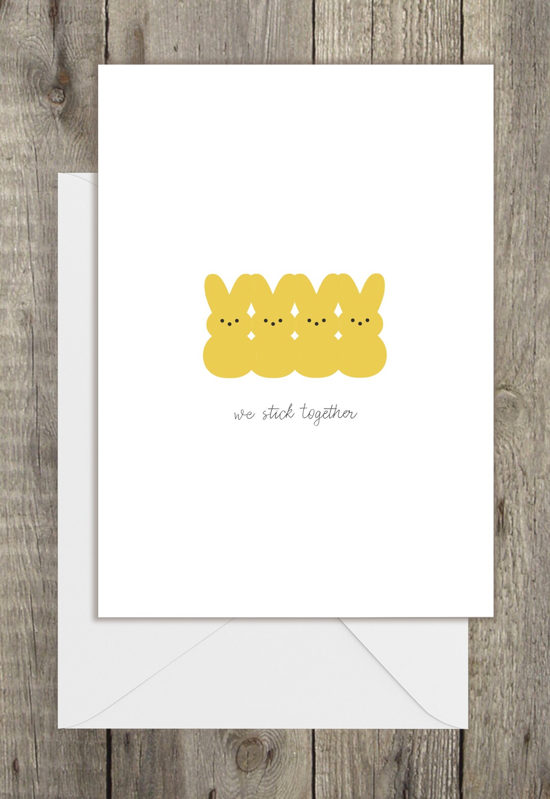 We Stick Together Peeps Easter Card | Instant Download | Print Your Own ...