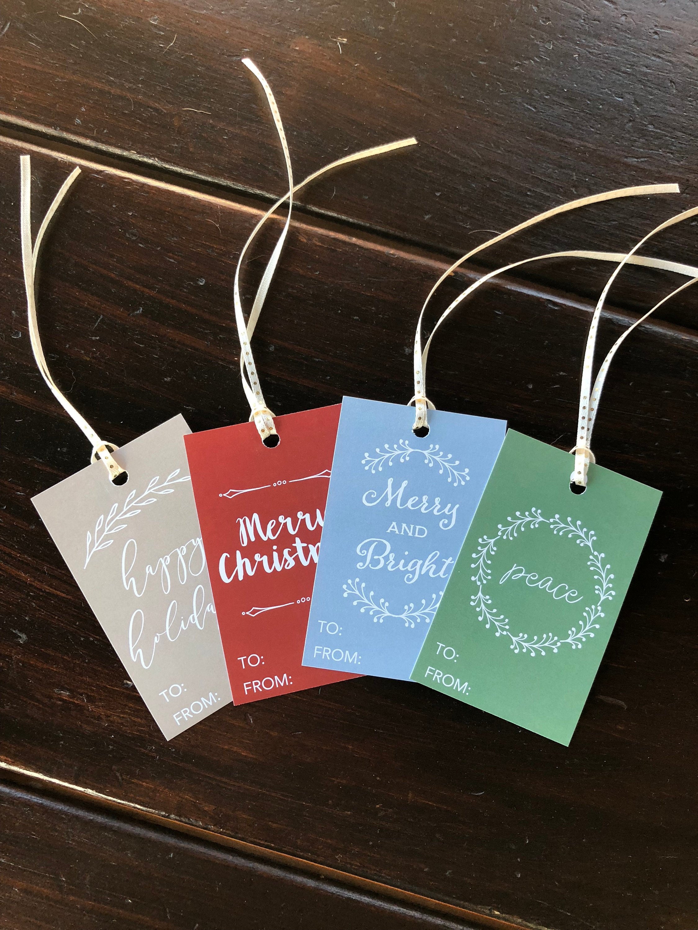 Christmas Gift Tags Instant Download Holiday Labels | Etsy