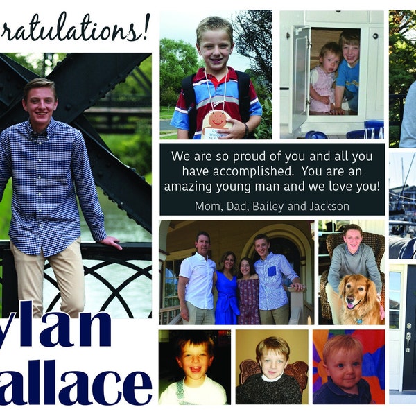 Senior Ad Half Page Template - Etsy