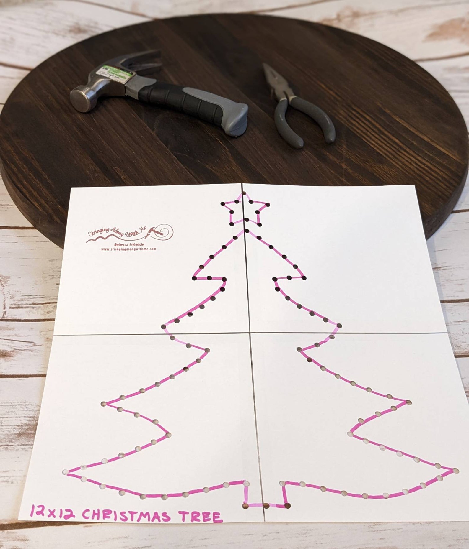 Hard Copy Template-string Art Template Christmas Tree mailed Cut Out ...