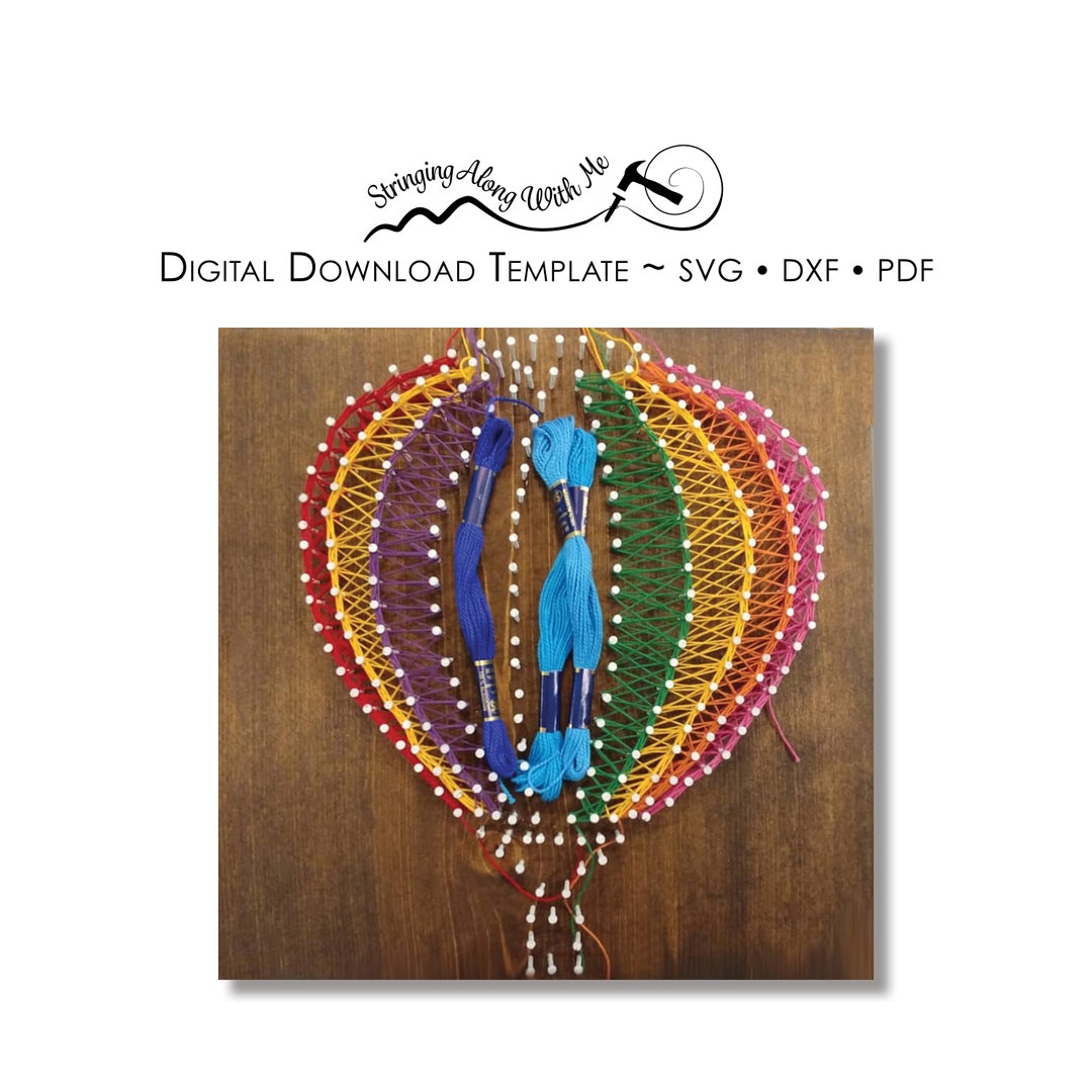 Hot Air Balloon String Art Template – SVG DXF PDF (digital Download ...