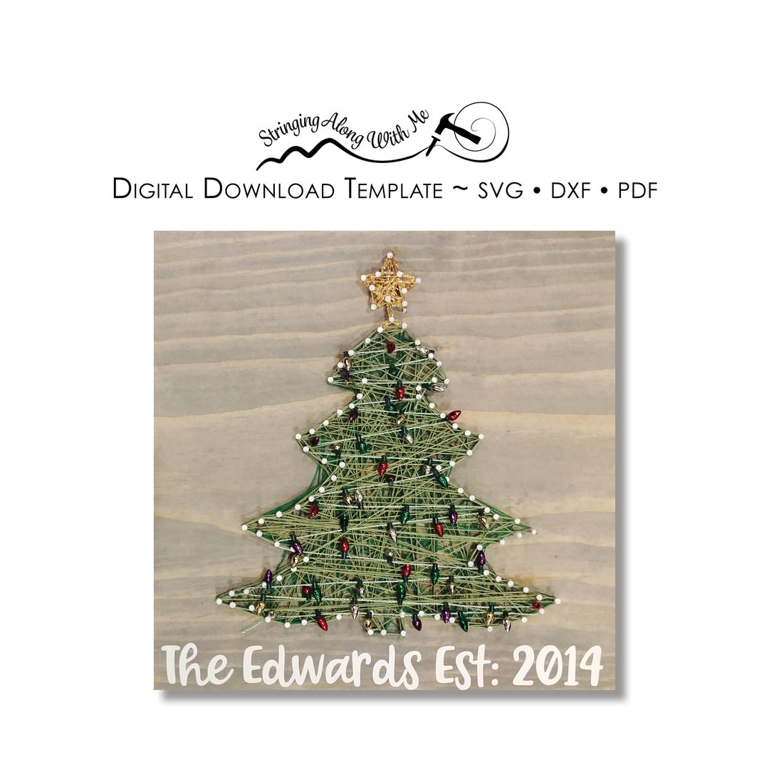 Christmas Tree String Art Template- SVG DXF PDF (digital Download) - Etsy