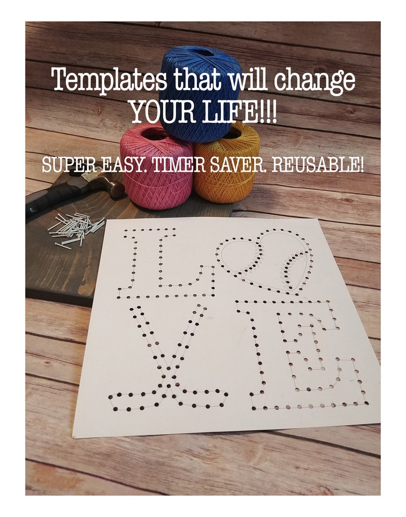 Hard Copy Template-string Art Template HEART PICTURE FRAME - Etsy