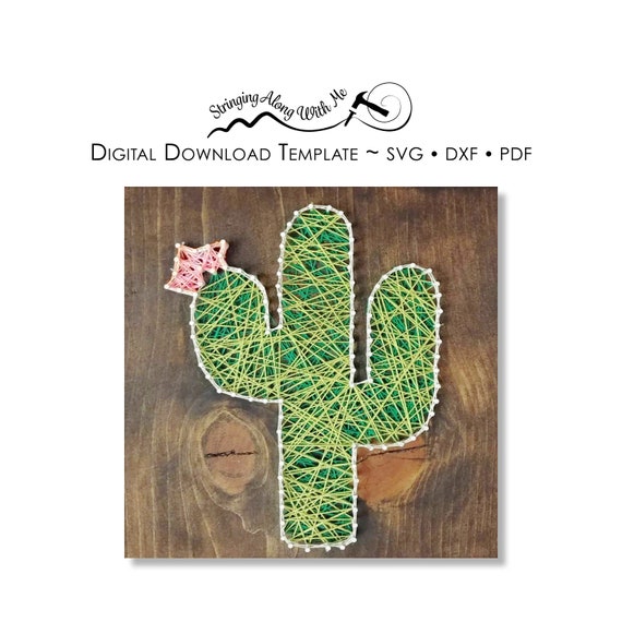 Digital Download-string Art Template Cactus SVG DXF - Etsy