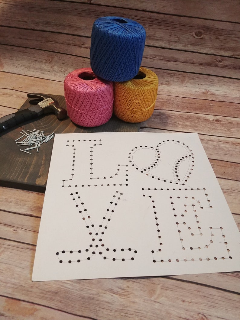 Hard Copy Template-string Art Template HEART PICTURE FRAME - Etsy