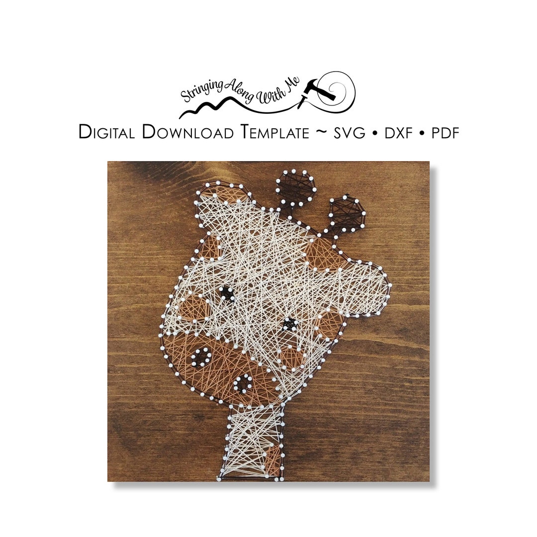 Digital Download-string Art Template- Giraffe - ***SVG, DXF, PDF - Zip ...