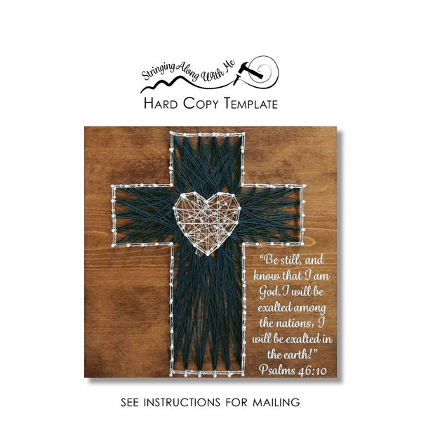 String Art Cross Template - Etsy