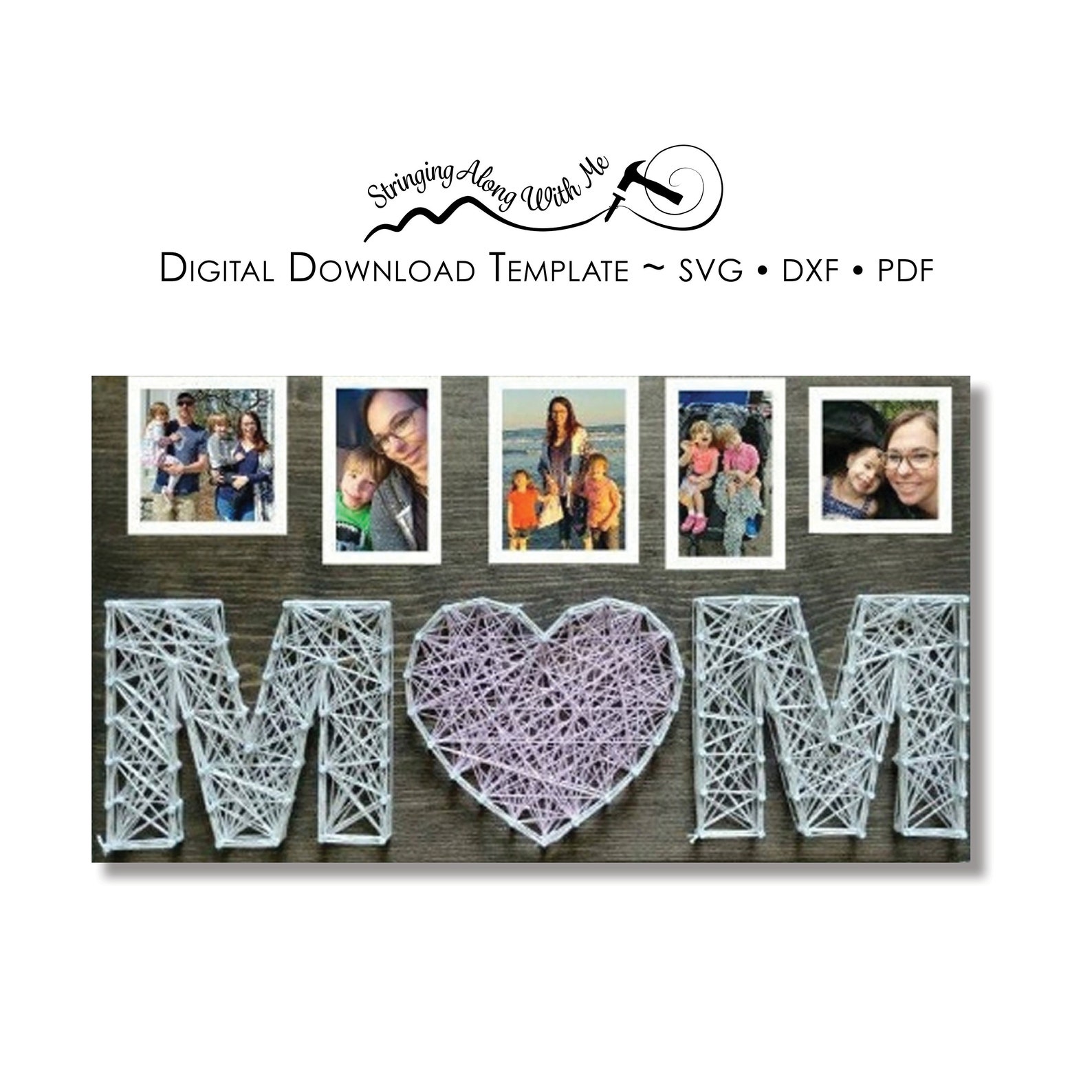 Digital Download-string Art Template Mom Photo Frame - Etsy