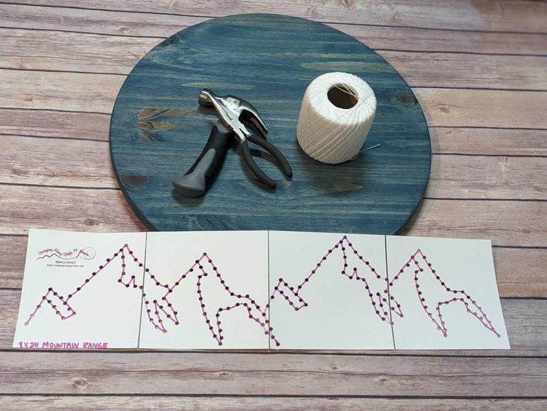 Digital Download-string Art Template Mountain Range SVG - Etsy