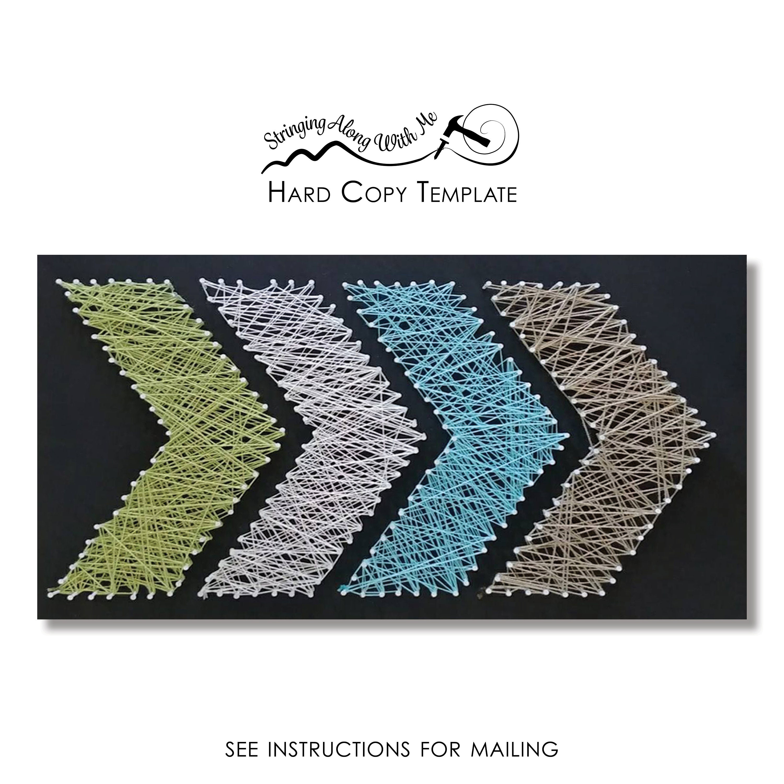 Hard Copy Template-String Art Template Arrow Mailed Cut | Etsy