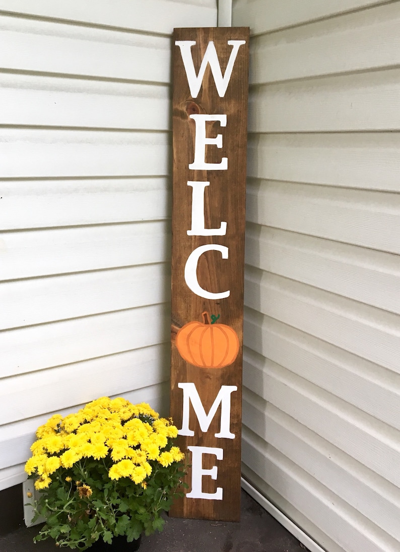 Welcome Sign Fall Welcome Sign Fall Decor Porch Decor Pumpkin | Etsy