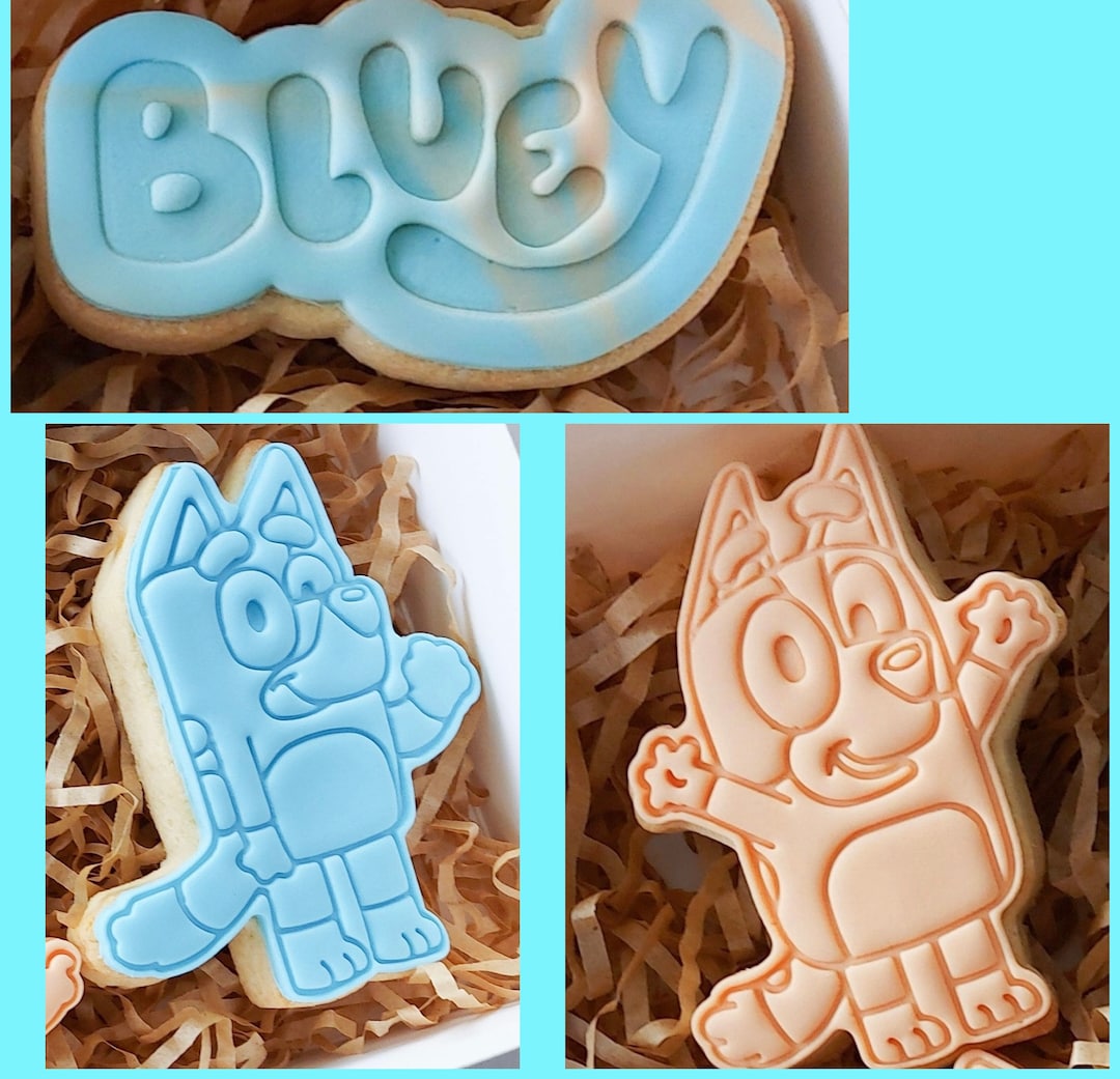 Bluey Themed Cookie Cutters and Stamp - Etsy