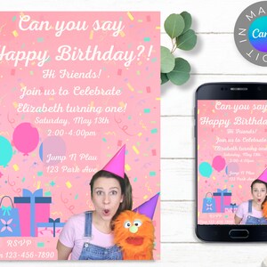 EDITABLE Ms. Rachel Birthday Invitation Instant Download Ms. Rachel ...