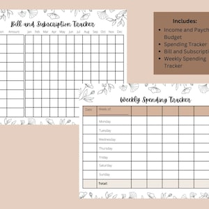 Printable Expense Tracker | Aesthetic Planner | Budget Planner PDF ...