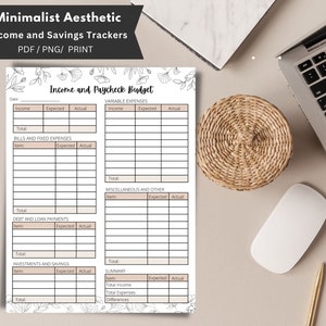 Printable Expense Tracker | Aesthetic Planner | Budget Planner PDF ...