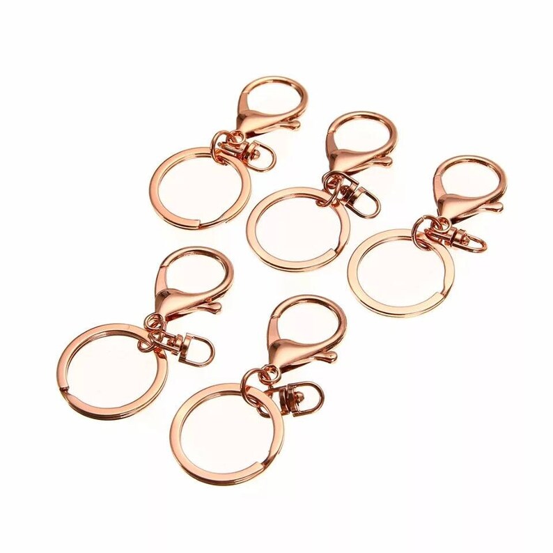 Extra Large Rose Gold Key Chain/Key Ring/Personalized | Etsy