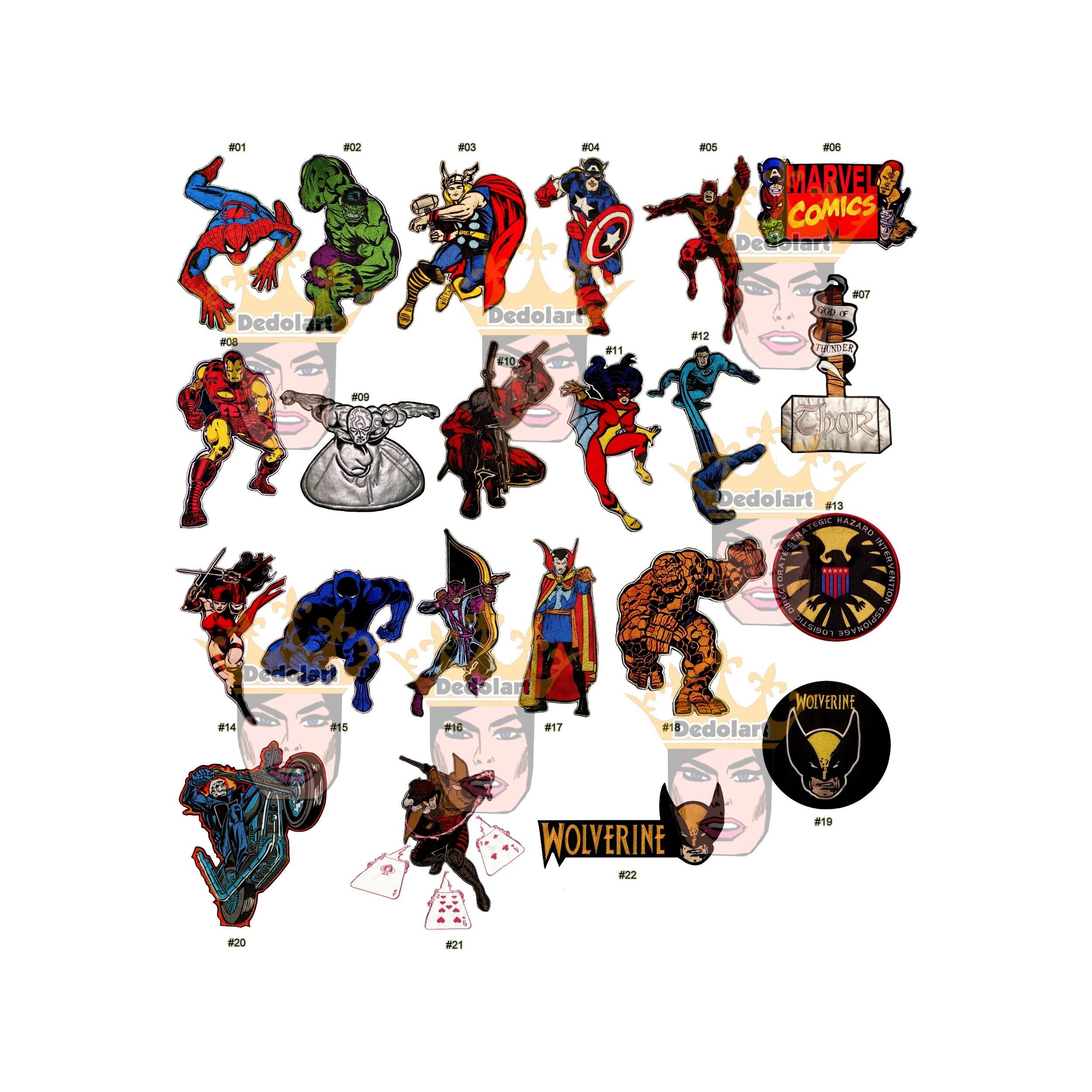 Marvel Superheroes Embroidered Big Patch for Back The Avengers | Etsy