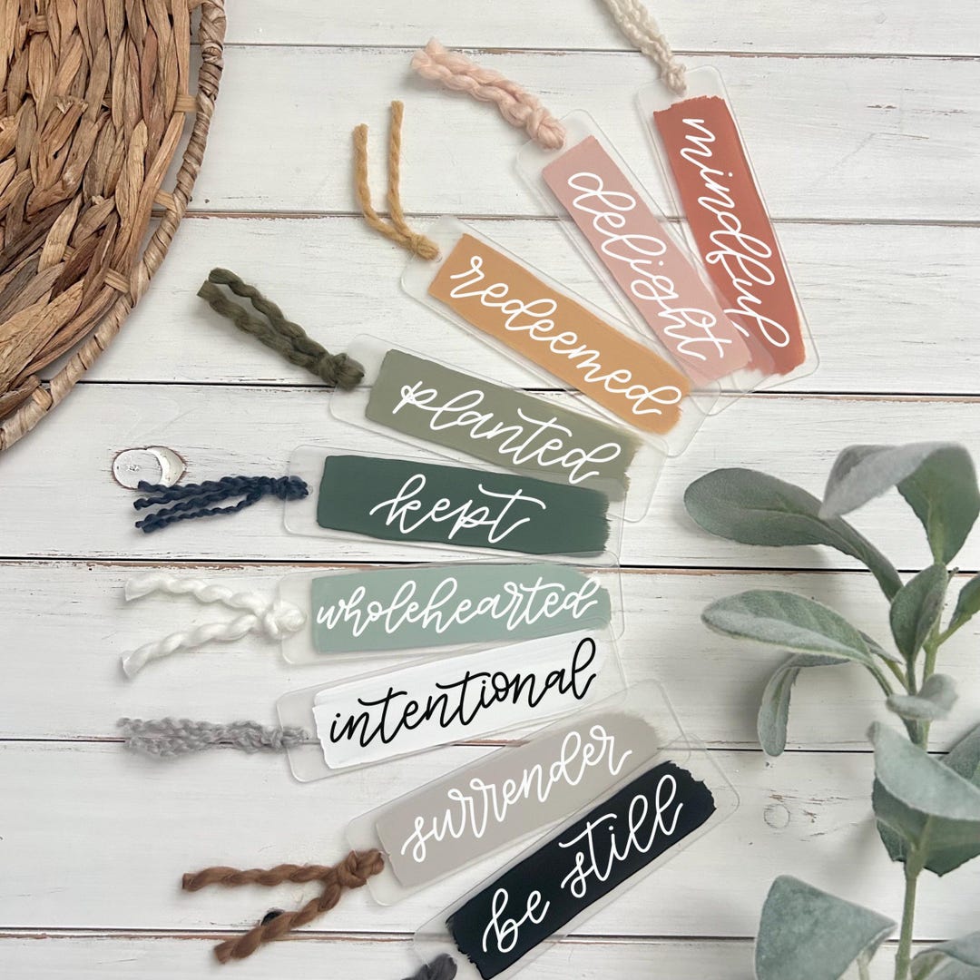 One Little Word CUSTOM Bookmark - Acrylic Bookmark - Handpainted - Etsy