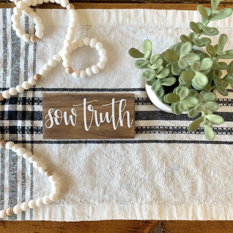 One Little Word // custom hand-lettered wood sign // shelf | Etsy