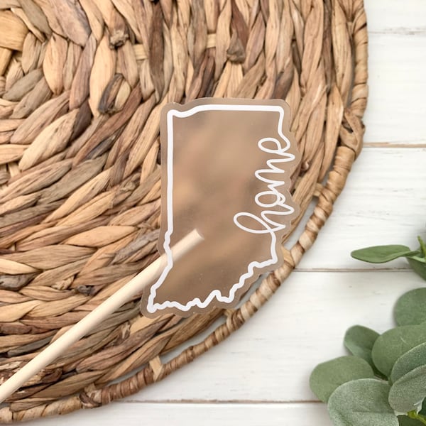 Transparent Indiana State White Outline - Etsy