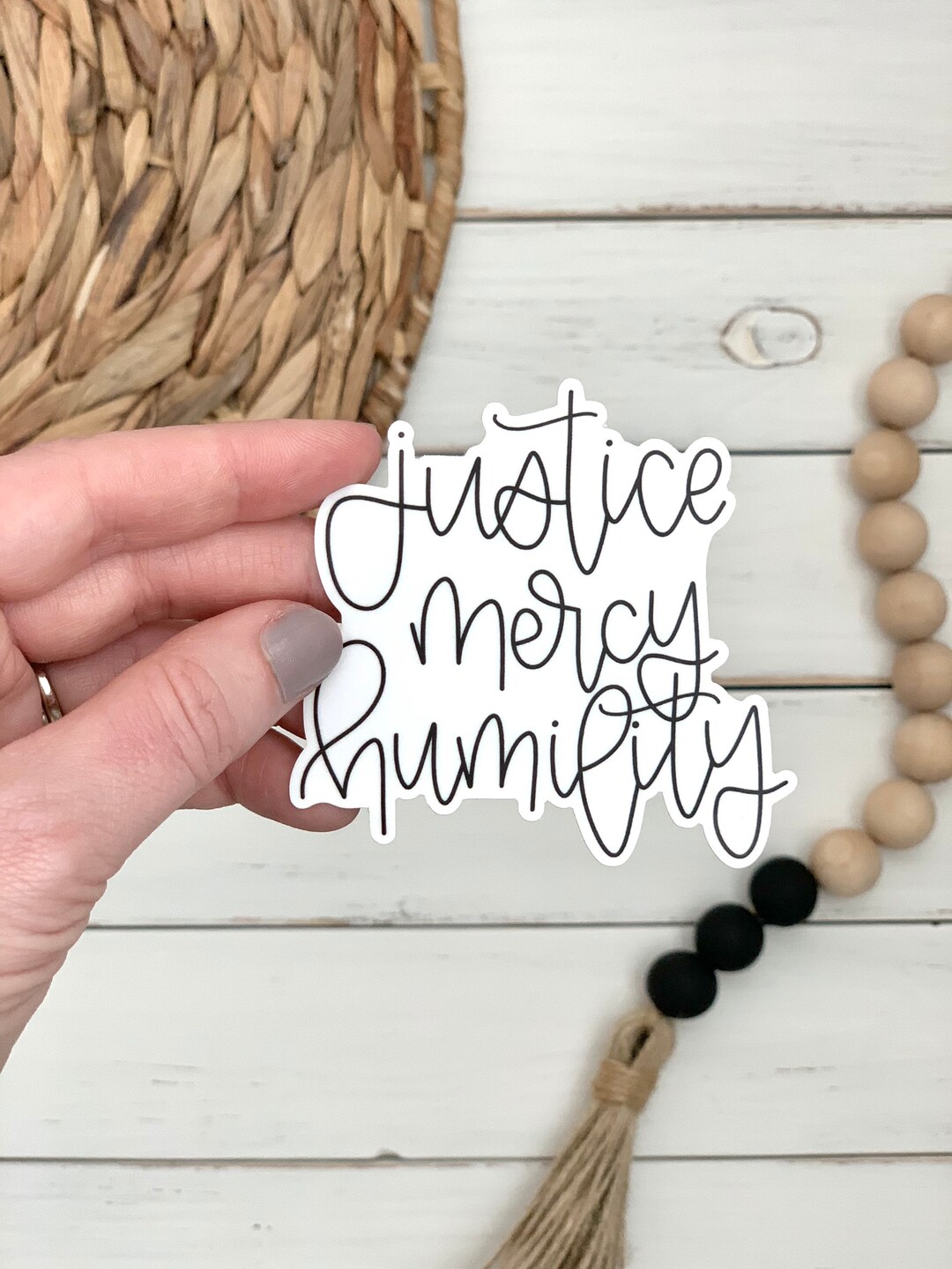 Micah 6:8 Sticker - Vinyl Sticker - Justice Mercy Humility - Scripture ...