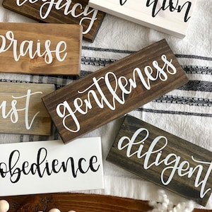 One Little Word - Custom Hand-lettered Wood Sign - Shelf Sitter - Word ...