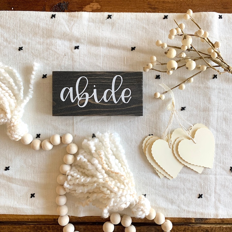 One Little Word // Custom Hand-lettered Wood Sign // Shelf - Etsy