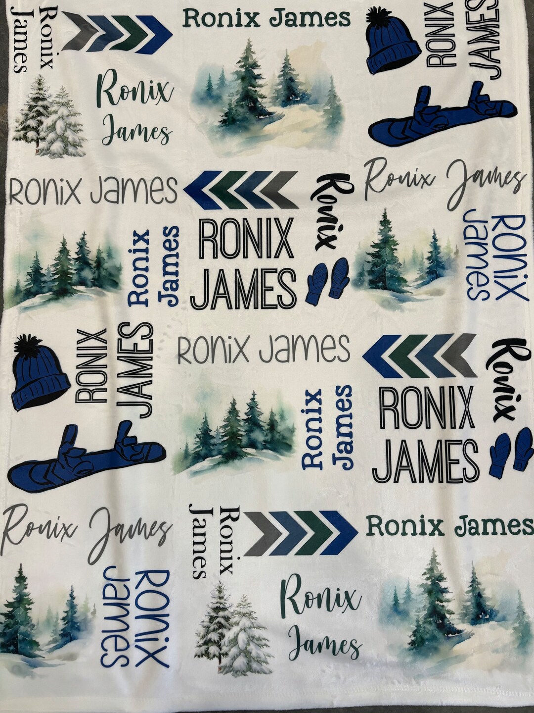 Personalize Baby Blanket, Custom, Personalized, Snow, Snowboarding ...
