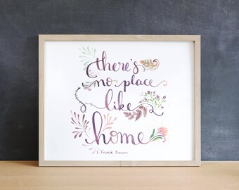 There's No Place Like Home Printable PDF Art Wizard of | Etsy