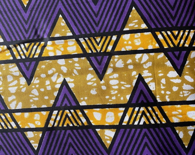 Purple n Bronze Soft African Wax Print, Ankara, African Textiles, 100% ...