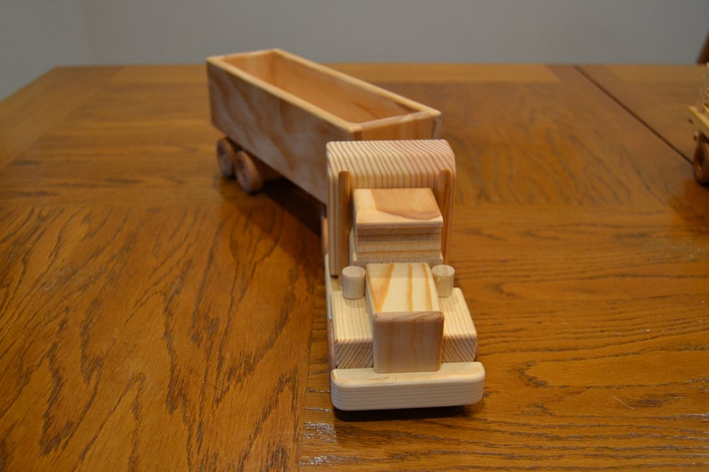 Square Nose Wooden Tractor Trailer - Etsy