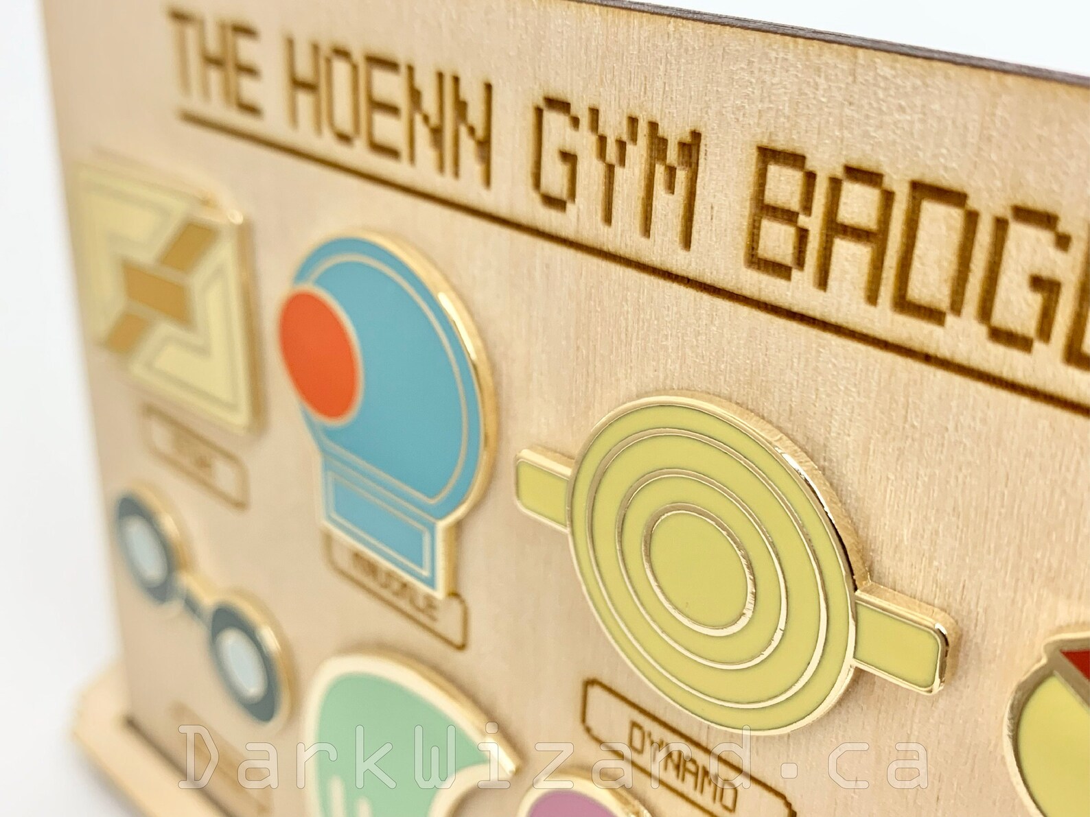 Hoenn Gym Badges With Display Board, Metal Pin, for Collection and ...