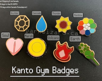 Complete Gary Oak Kanto Rival Pokemon Gym Badge Set of 10 Anime ...
