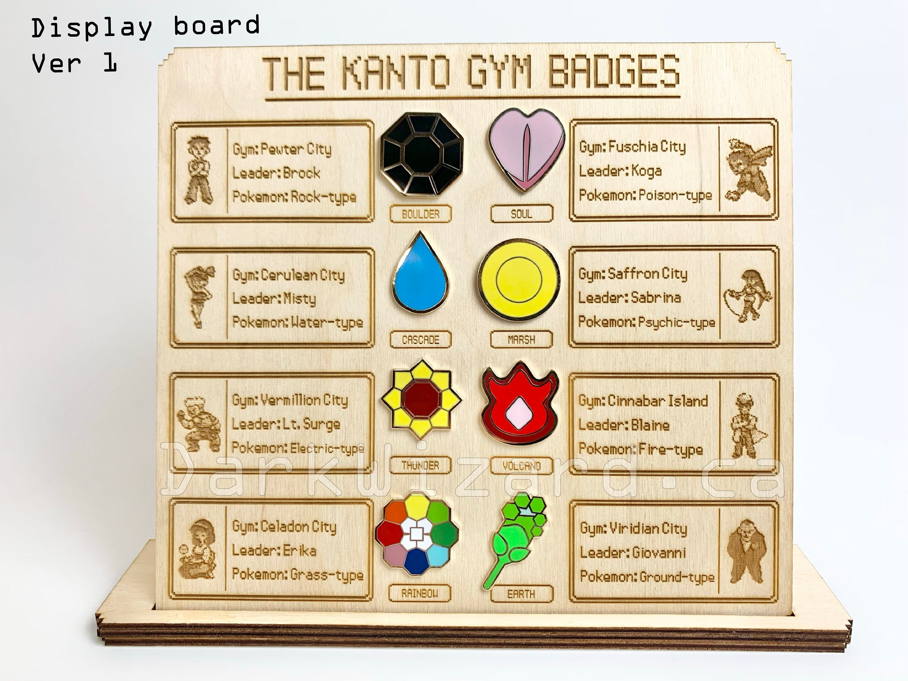 Kits & How To Gym Leader Volcano Badge Pokemon Kanto Anime Embroidery ...