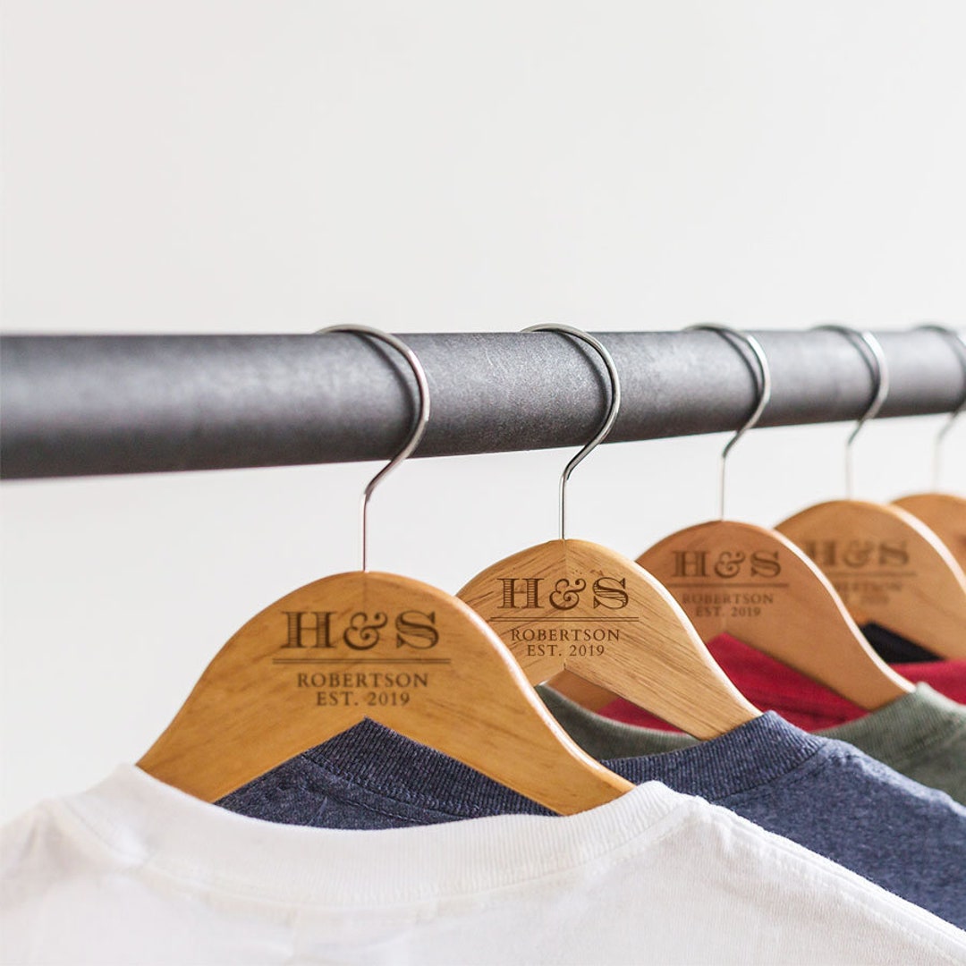 Personalized Bamboo Hangers.custom Hangers.closet Accessories.unique ...