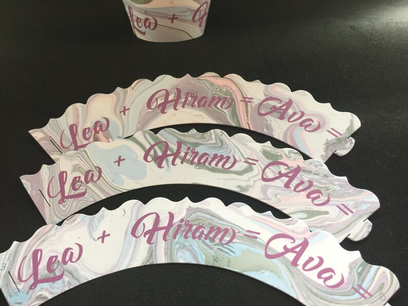 Personalized Cupcake Wrappers...custom Created Paper Cupcake Wrapper ...