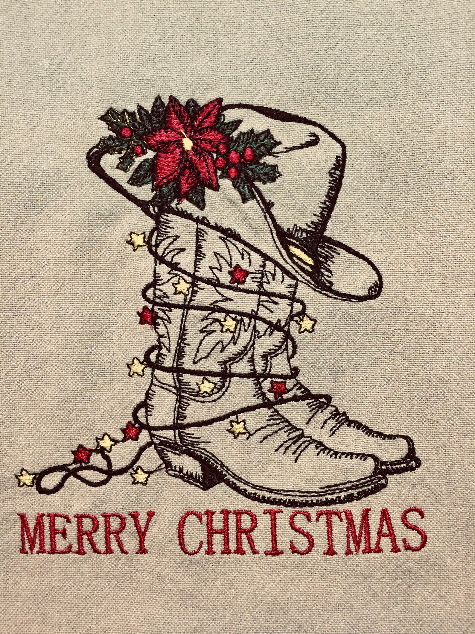 Texas Christmas.Texas decor.Christmas linens.Ranch | Etsy