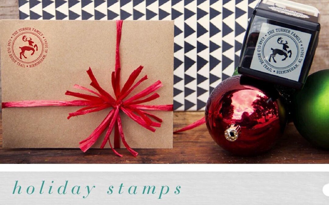 Three Designing Women Holiday Stampers. Custom Stamper.self-inking ...