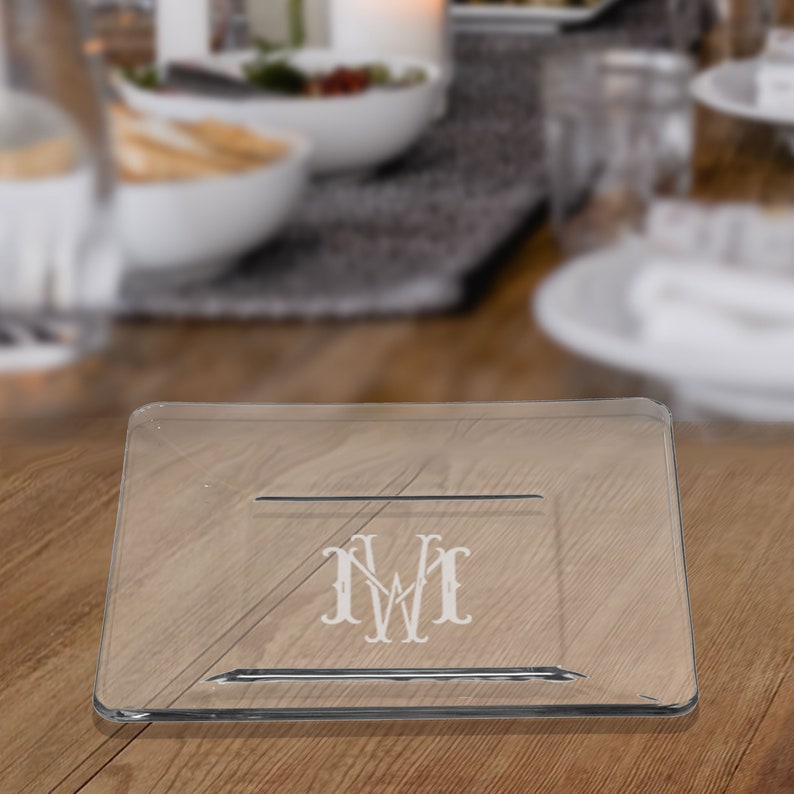 Monogrammed Dessert and Salad Plates. Personalized Wedding - Etsy