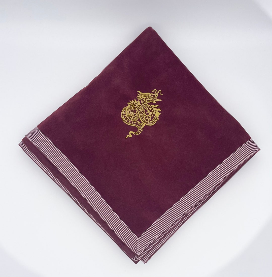 Monogrammed Suede Cloth Mahjongg Table Covers in Custom Sizes to Fit ...