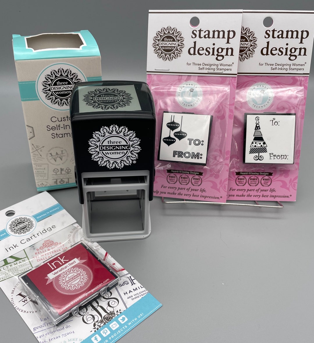 Three Designing Women Stampers. Custom Stamper.self-inking Stamper.photo Stamper. - Etsy