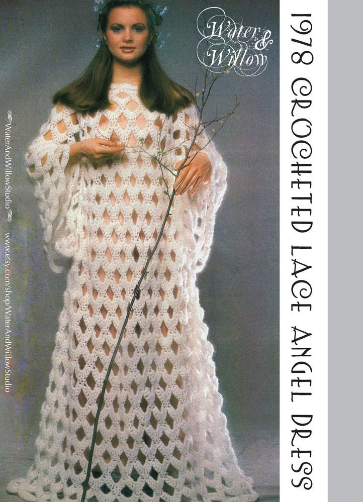 1978 Crocheted Lace Angel Dress Pattern 5 Pages DIGITAL - Etsy