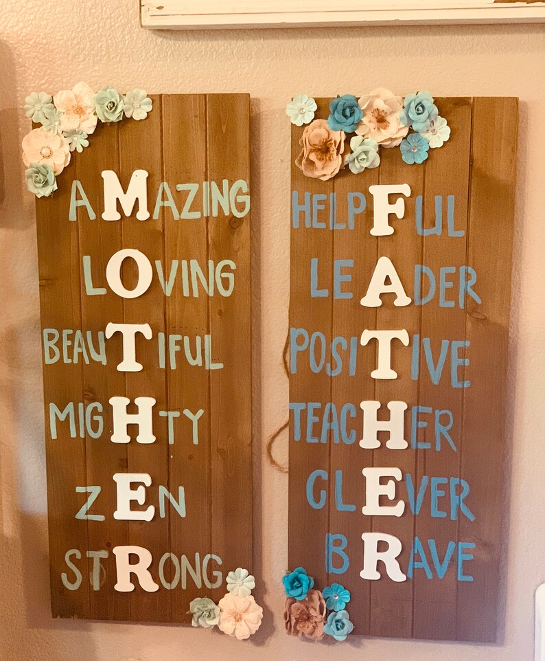 Mother And/or Father Signs - Etsy