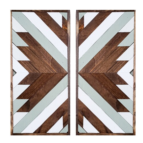 Geometric Wood Wall Hanging - Etsy