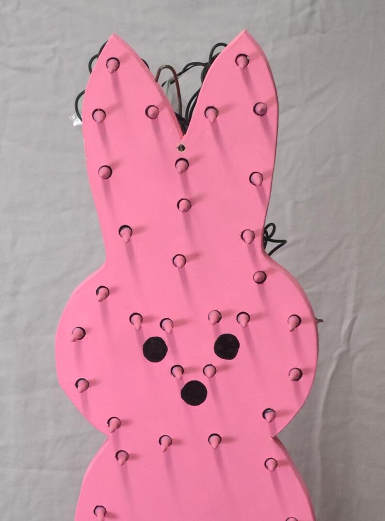 Easter Bunny Peep Handmade Display With Lights, Indoor or Outdoor - Etsy