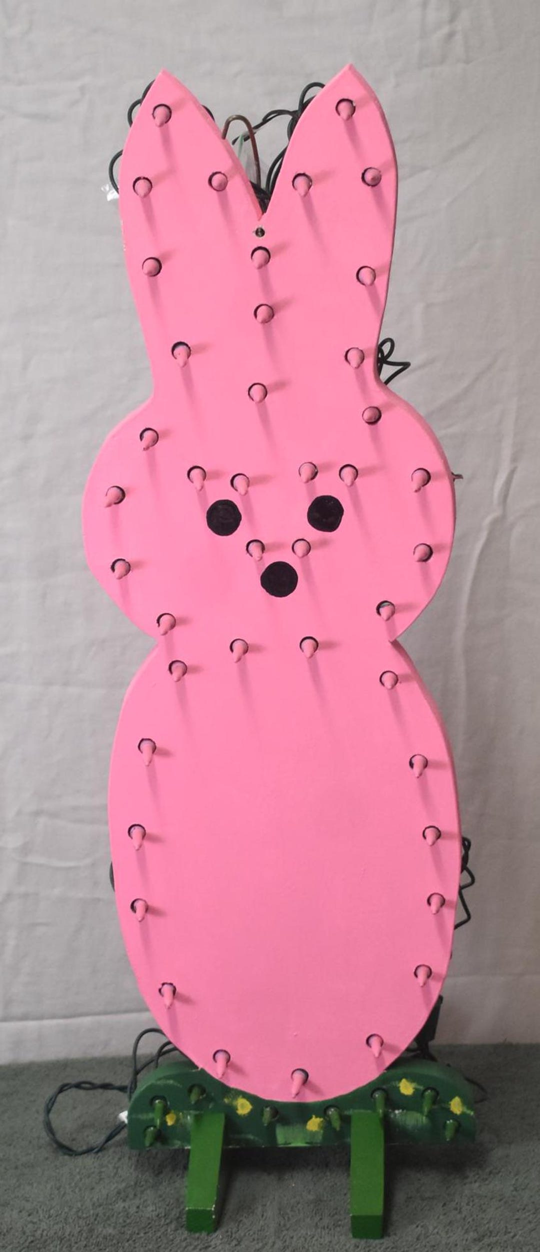 Easter Bunny Peep Handmade Display With Lights, Indoor or Outdoor - Etsy