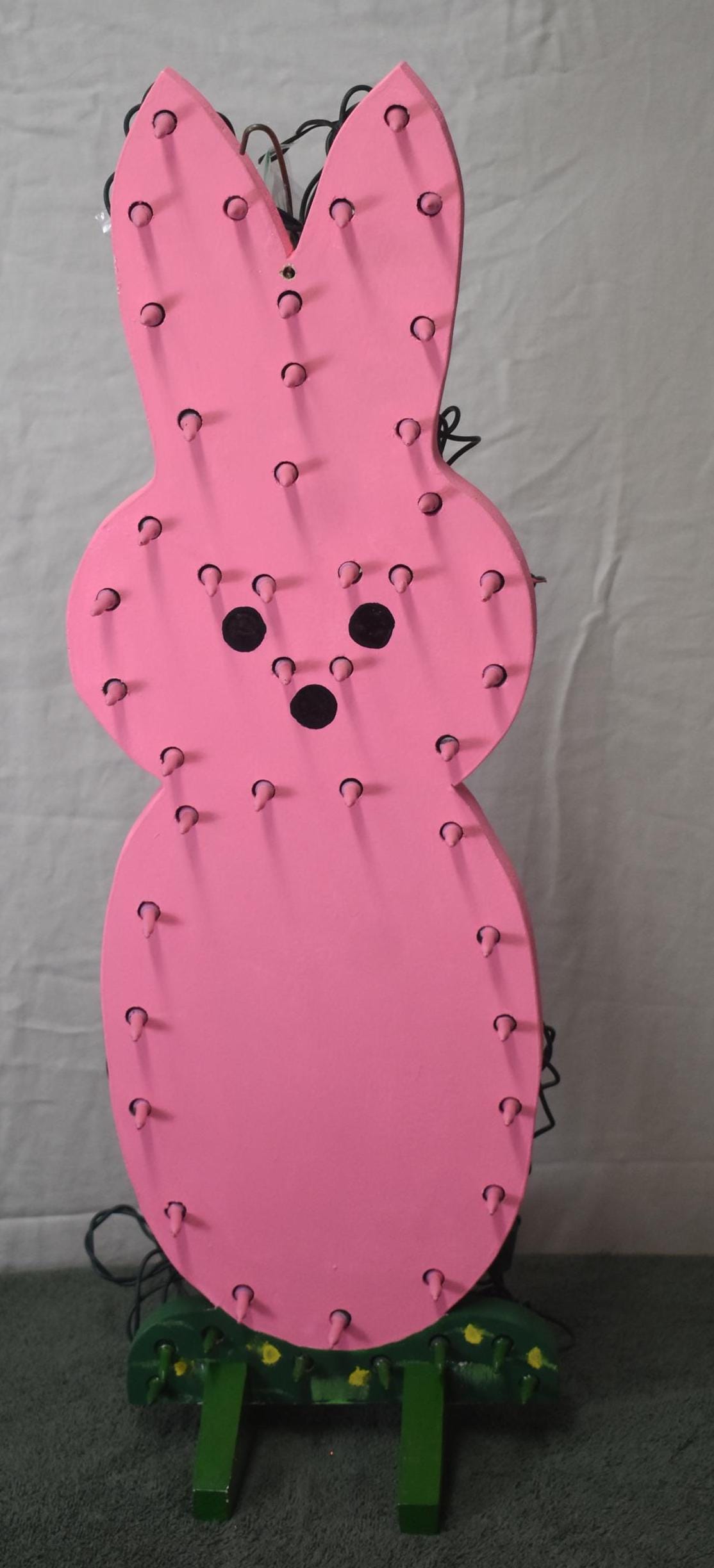 Easter Bunny Peep Handmade Display With Lights, Indoor or Outdoor - Etsy