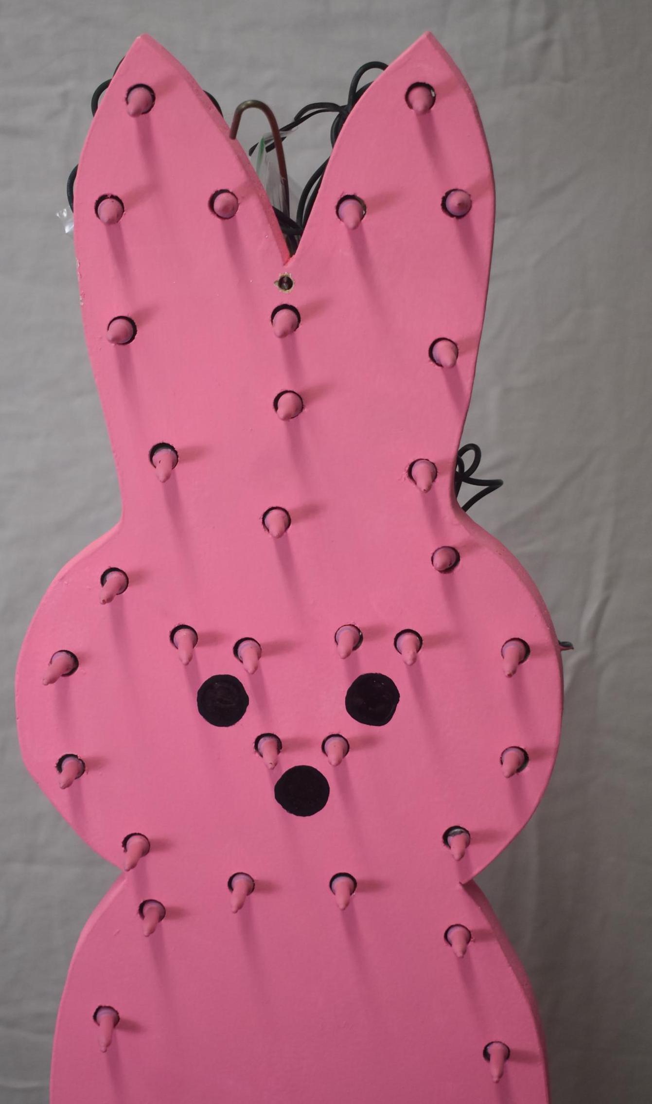 Easter Bunny Peep Handmade Display With Lights, Indoor or Outdoor - Etsy
