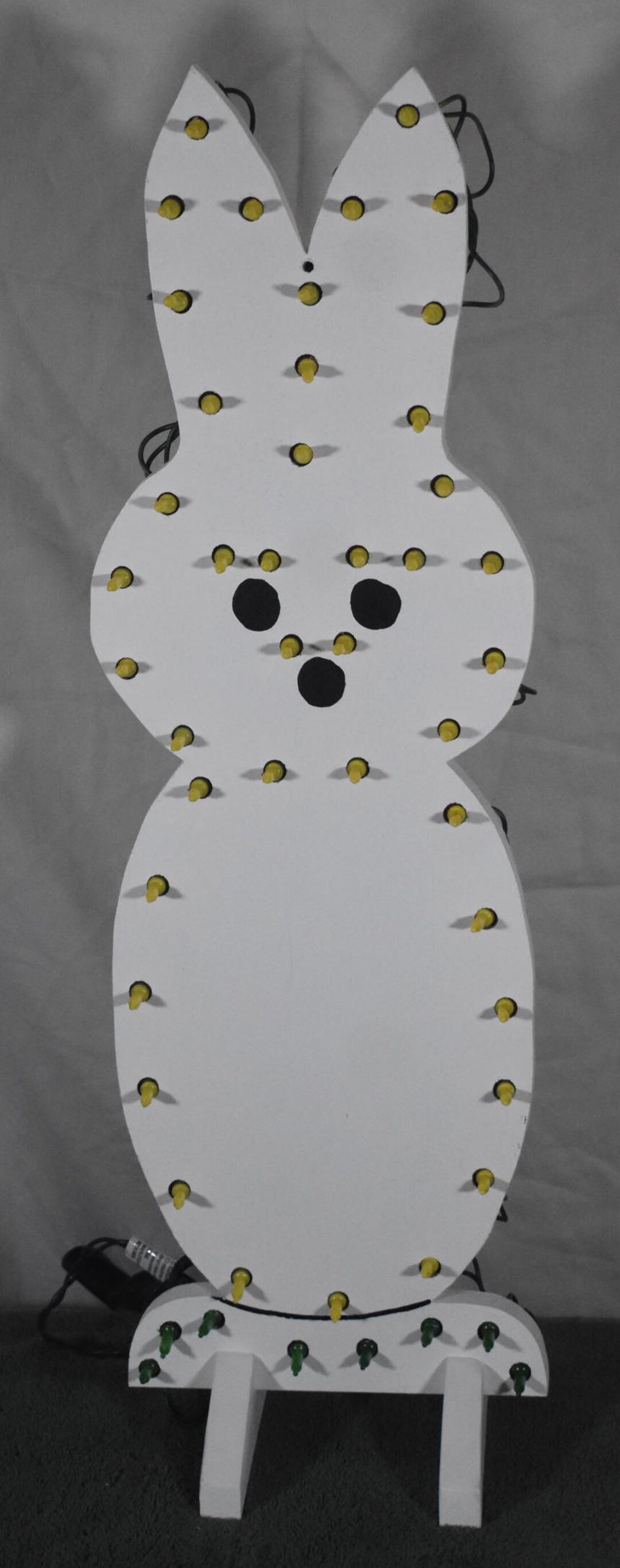 Easter Bunny Peep Handmade Display With Lights, Indoor or Outdoor - Etsy