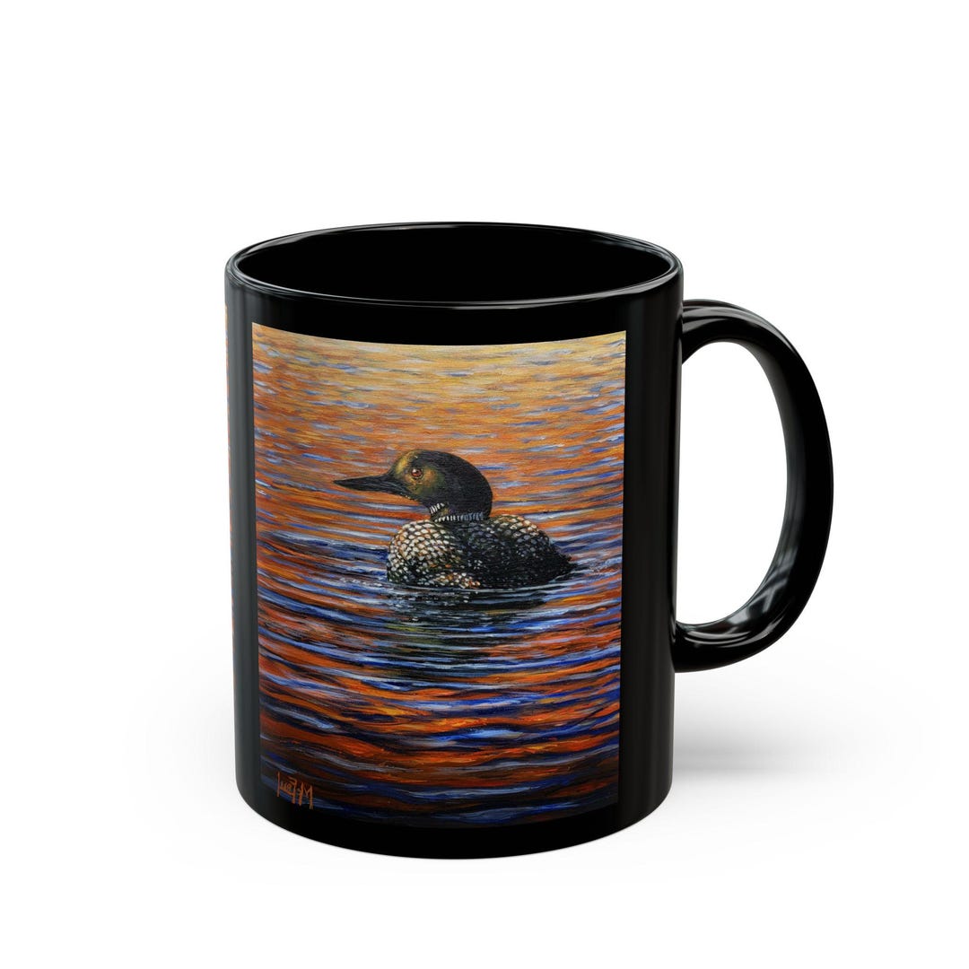 Loon Coffee Mug, Cabin Mug, Lakehouse Gift, Lodge Decor, Wildlife Art ...